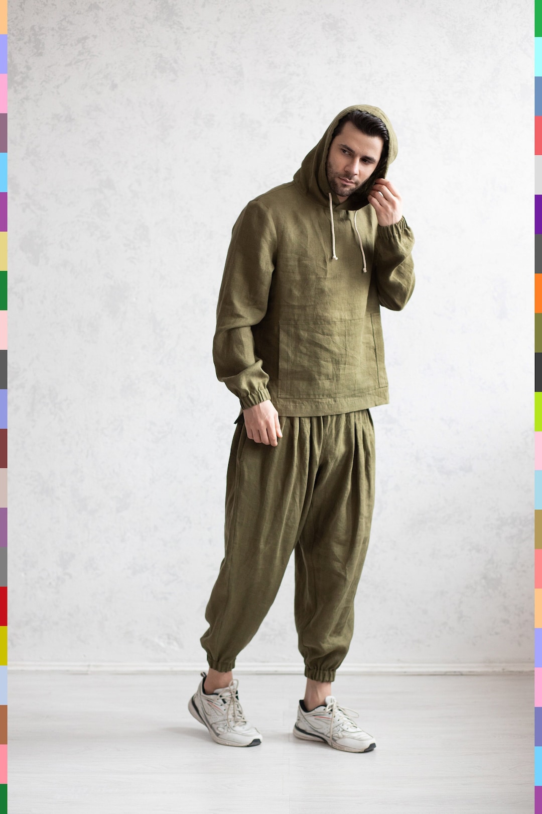 Linen Fitness Set. Linen Activewear. Sport Suit Men. Linen Sports Set ...