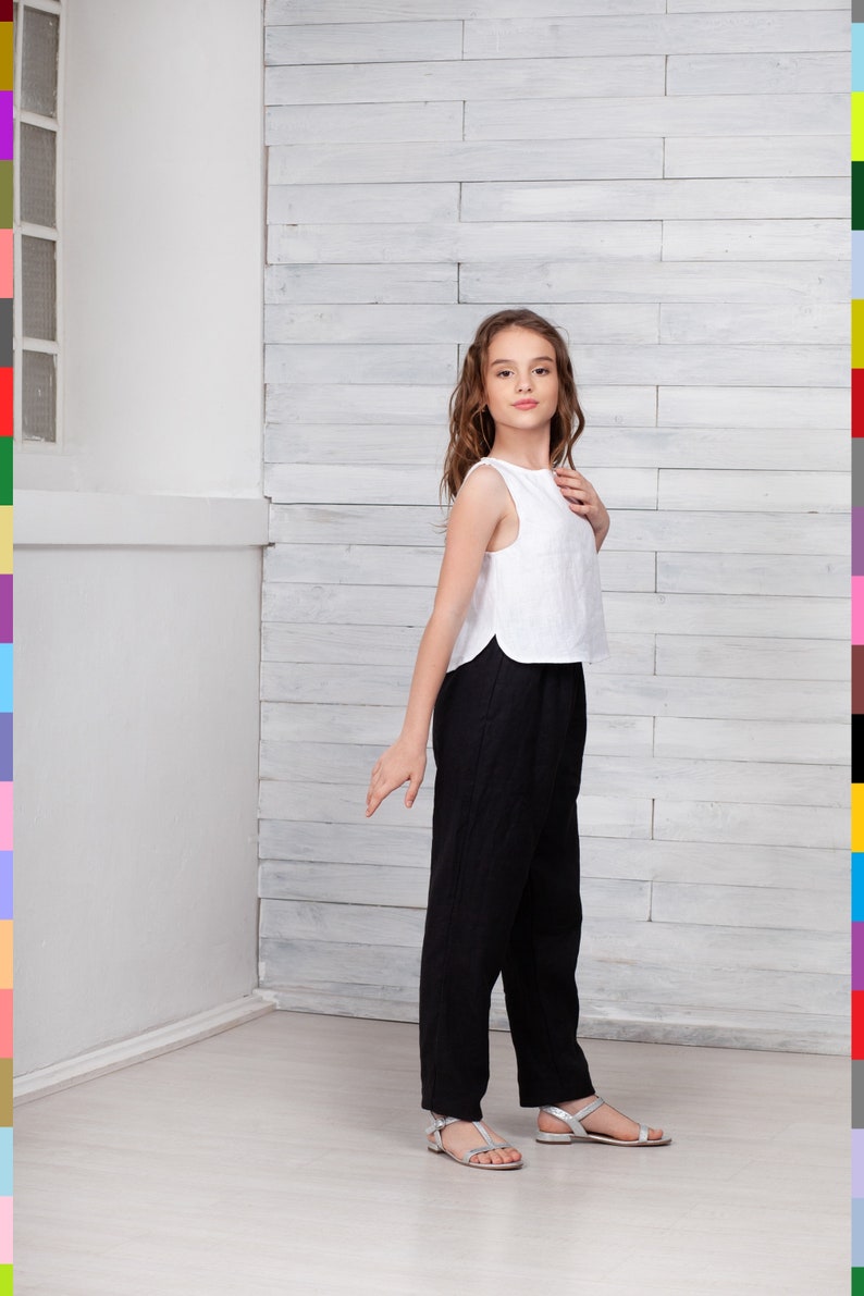 White Kids Top. Basic Girls Tank. Sleeveless Kids Top. Kids - Etsy