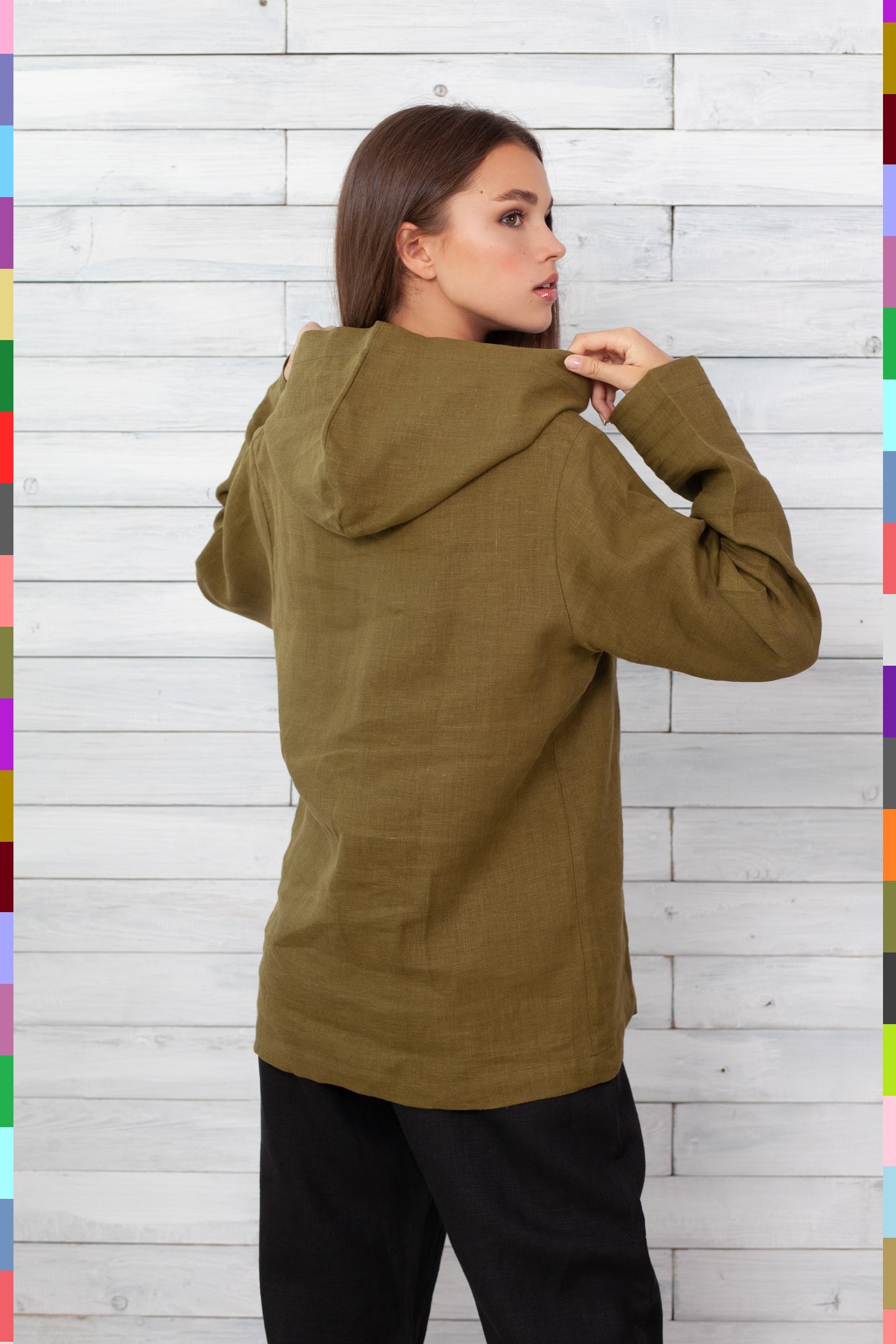 Linen Hoodie. Linen Sweatshirts. Hooded Linen Tunic. Linen - Etsy