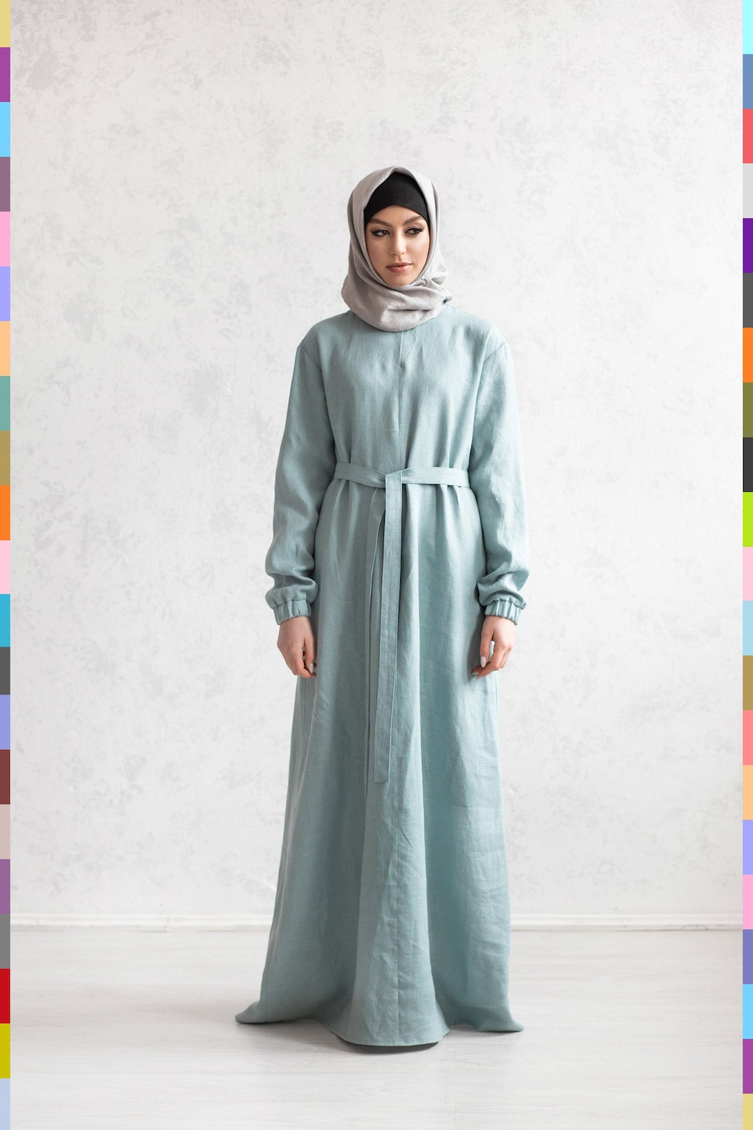 Linen Abaya. Linen Thawb. Linen Thobe. Women Jubbah. Linen Dishdashah ...