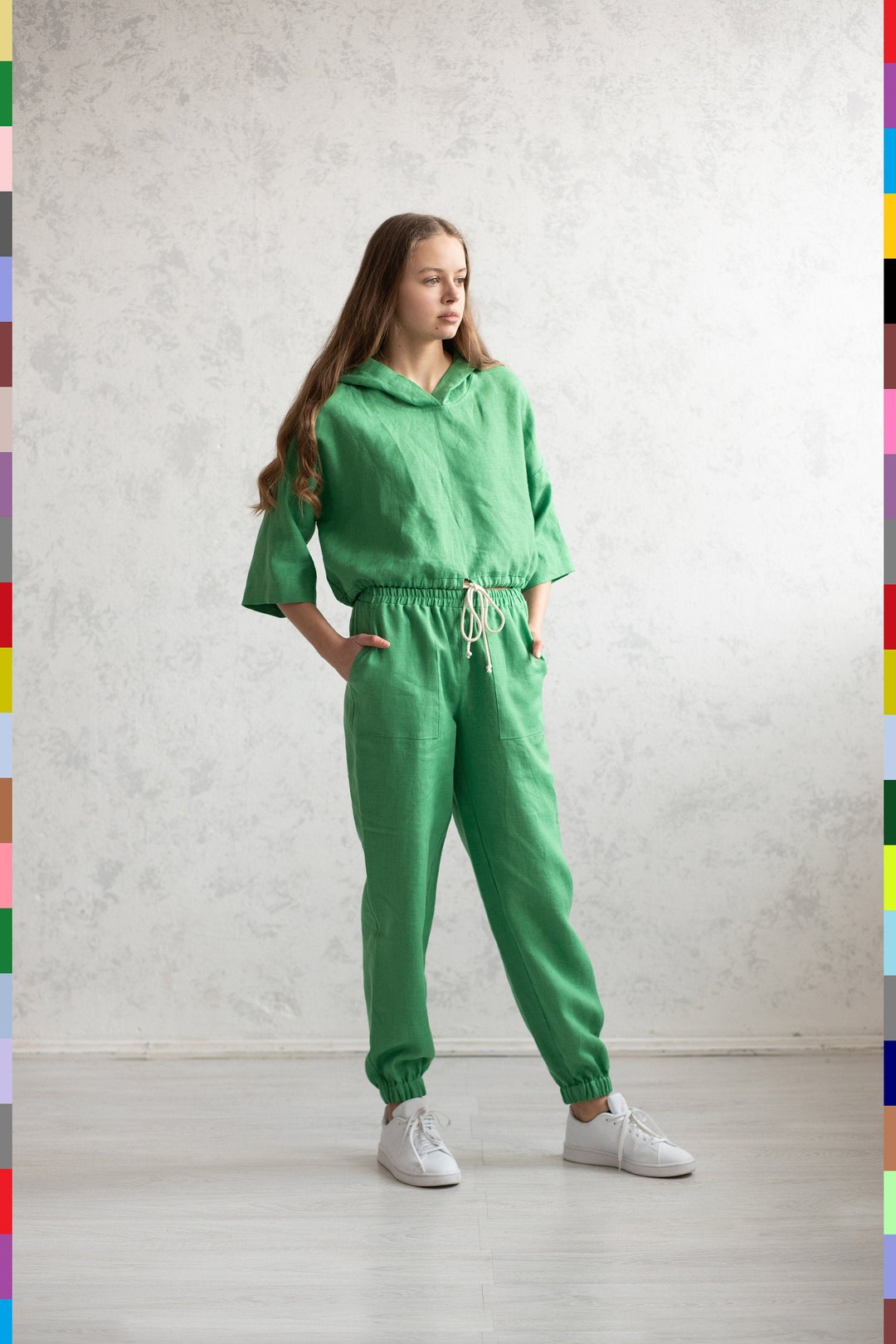 Linen Fitness Set. Linen Activewear. Sport Suit Women. Linen Sports Set ...