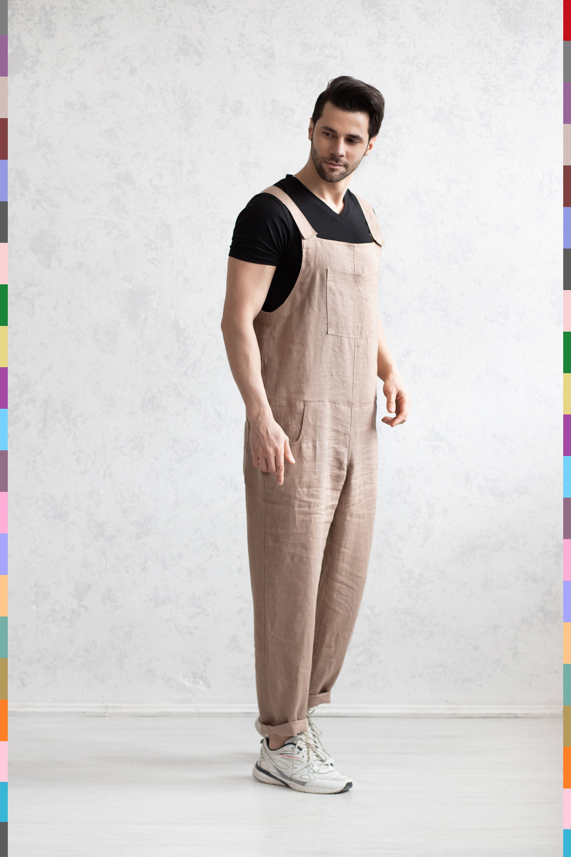 Linen Men Jumpsuit. Linen Men Romper. Men's Jumper. Linen - Etsy