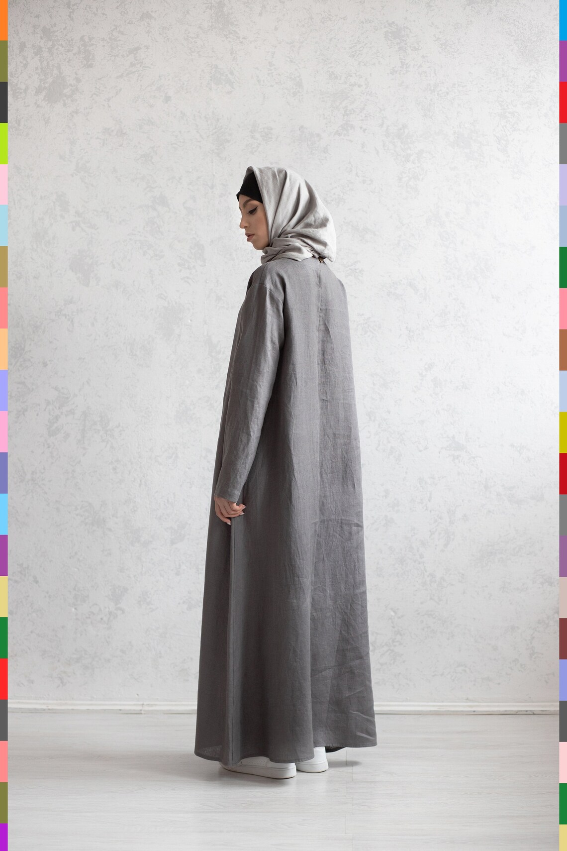 100% Pure Linen italy. Linen Women Hijab. Flax Woman Islamic - Etsy