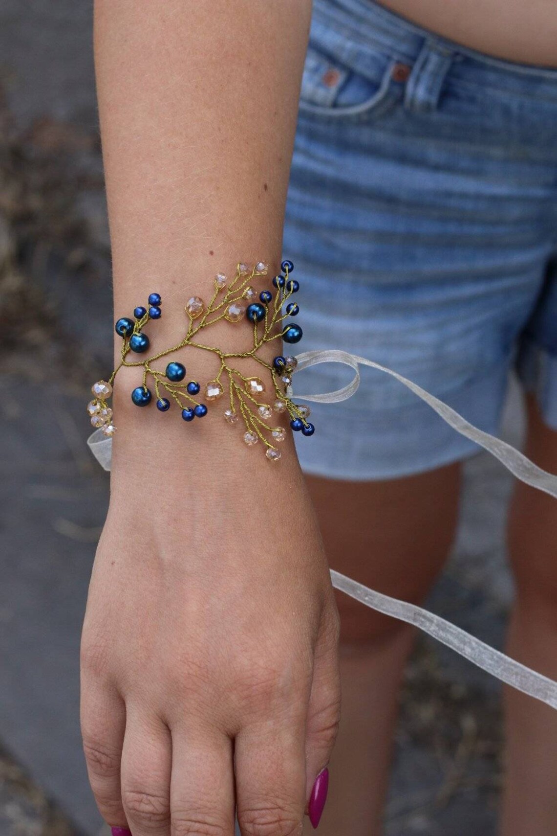 Royal Blue Corsage and Boutonniere Set Flower Prom Corsage - Etsy