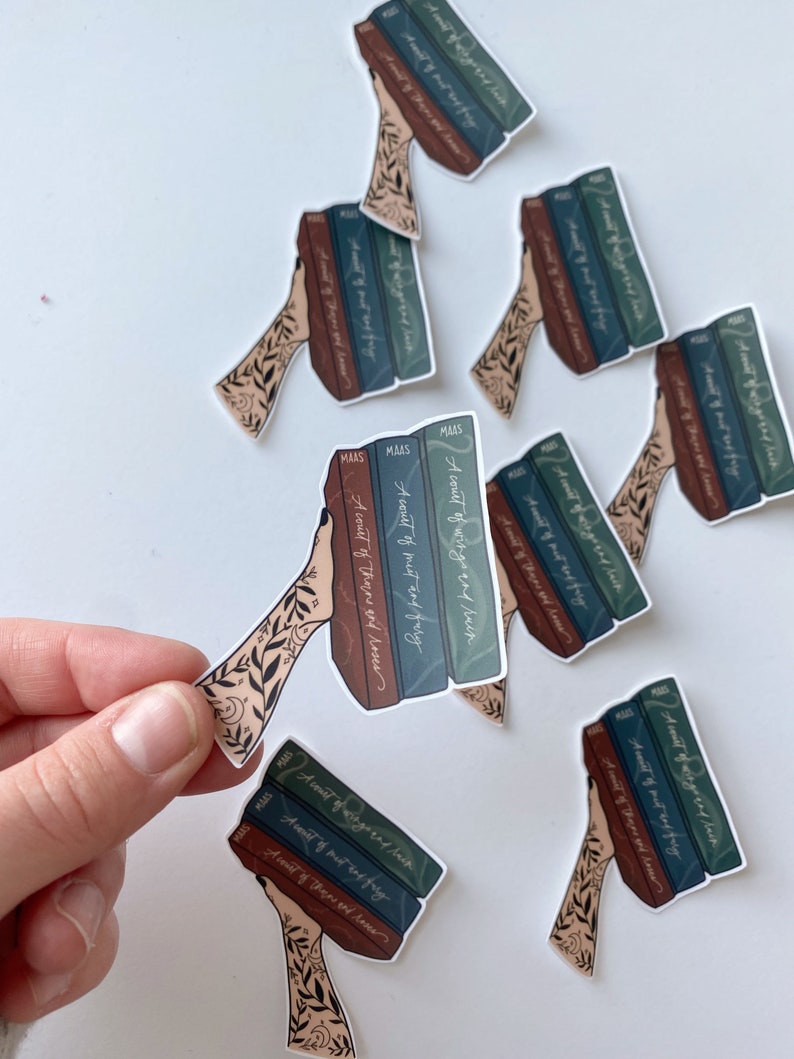 ACOTAR Book Stack Vinyl Sticker Officially Licensed ACOMAF - Etsy