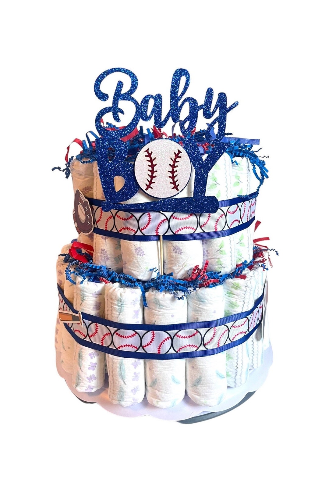 Baby Boy Baseball Diaper Cake - Etsy