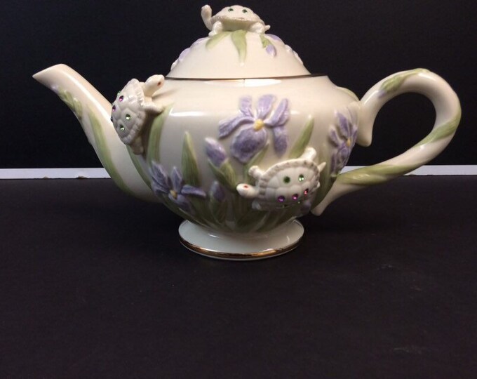 The Garden Turtles Teapot by Lenox Collectible Teapot by Lenox - Etsy