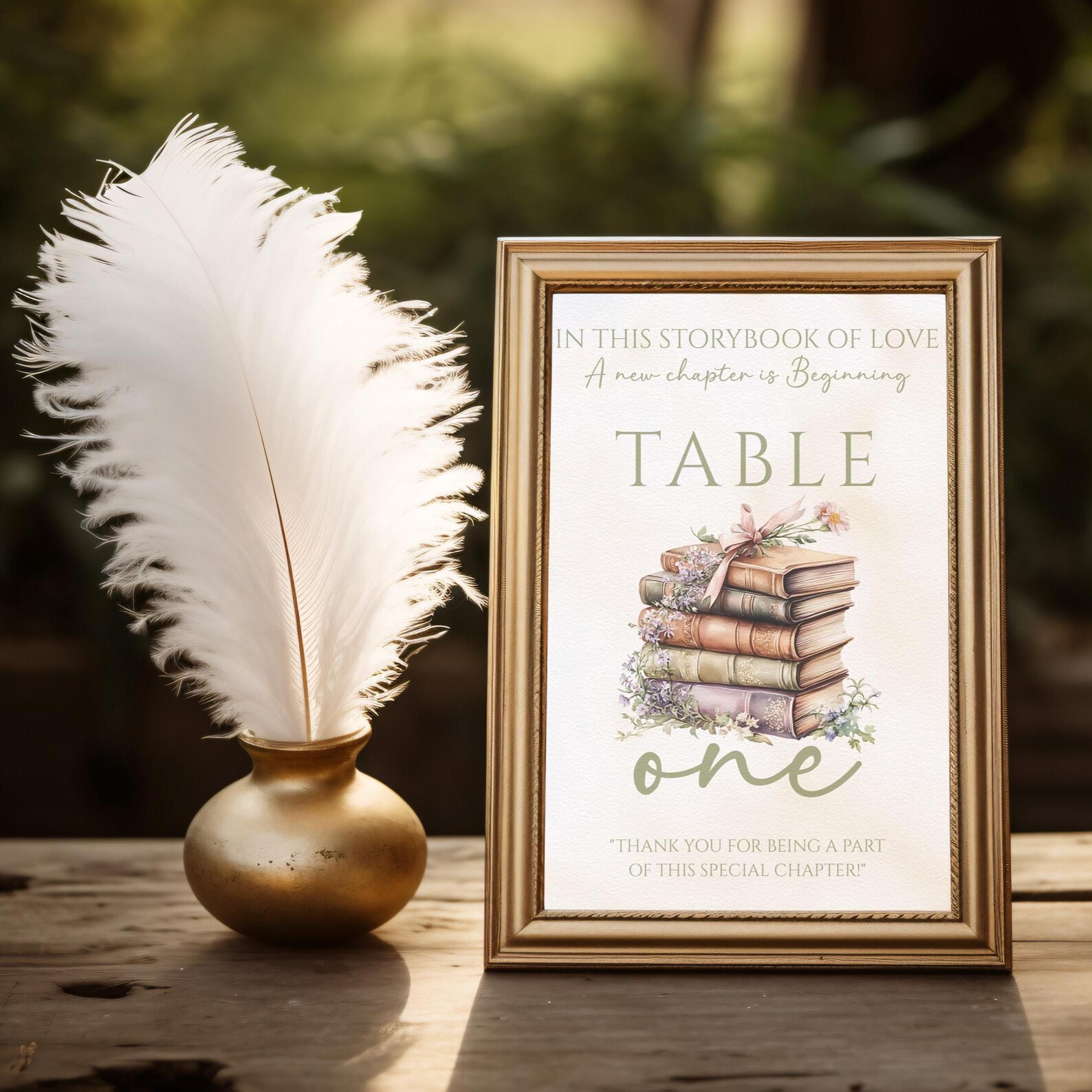 Book Bridal Shower Table Number Sign, Book Bridal Shower, Book Themed ...