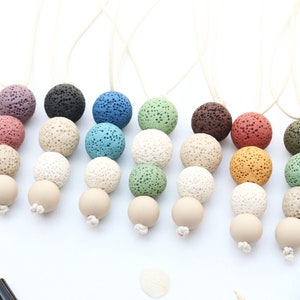 Car Lava Rock Oil Diffuser - Car Air Freshener, Natural Aromatherapy ...