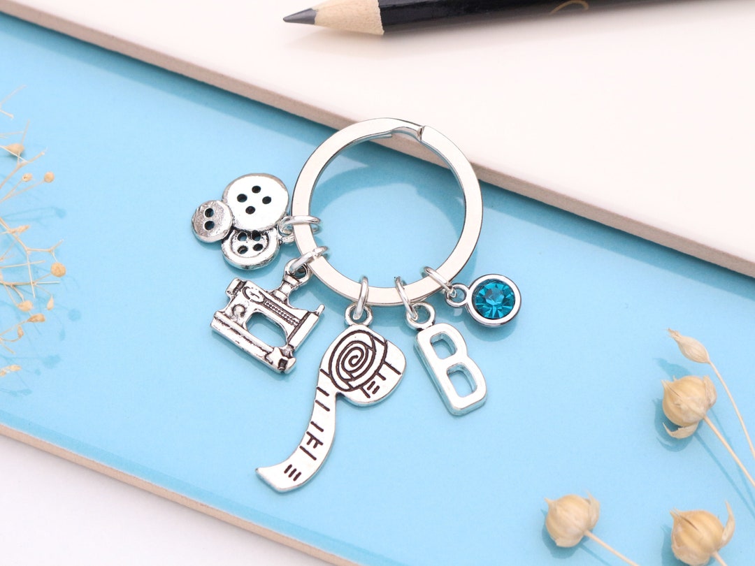 Personalised Sewing Keyring - Seamstress Thank You Gift, Sewing Lover ...