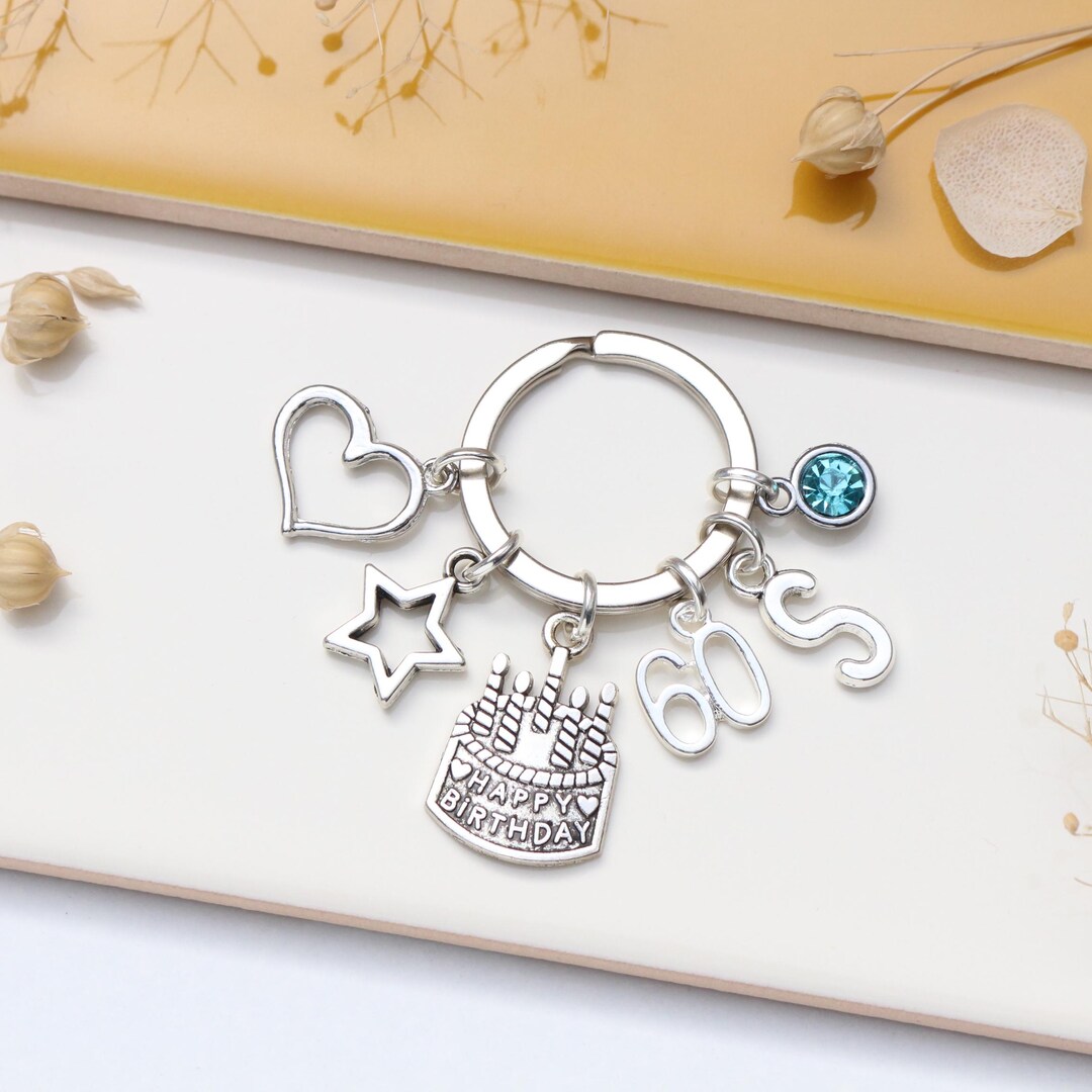 Personalised 60th Birthday Keyring - Friends 60th Birthday Keepsake ...
