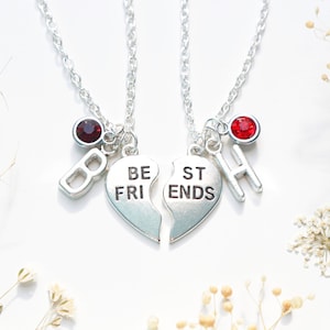 Personalised Matching Best Friend Necklaces - Friend Gift. Matching Set ...