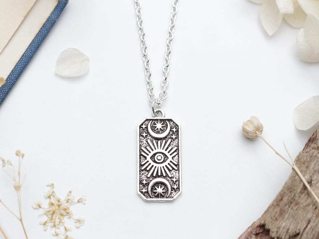 Magic Eye Necklace - Witchy Jewellery, Moon Celestial Necklace, Evil ...
