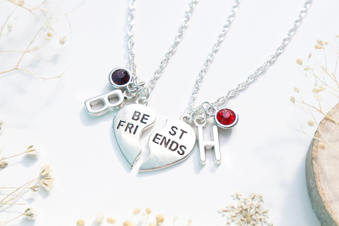 Personalised Matching Best Friend Necklaces - Friend Gift. Matching Set ...