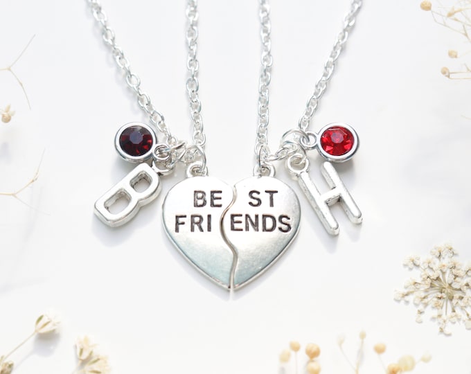 Personalised Matching Best Friend Necklaces - Friend Gift. Matching Set ...