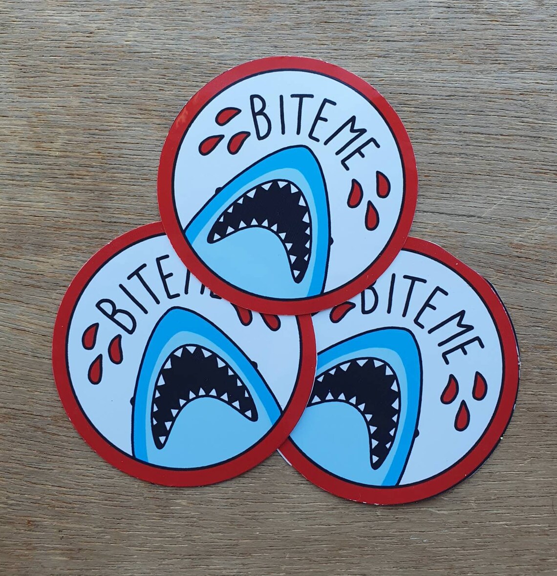 Bite Me Sticker Decal Jaws Shark Homemade Handmade Diy | Etsy