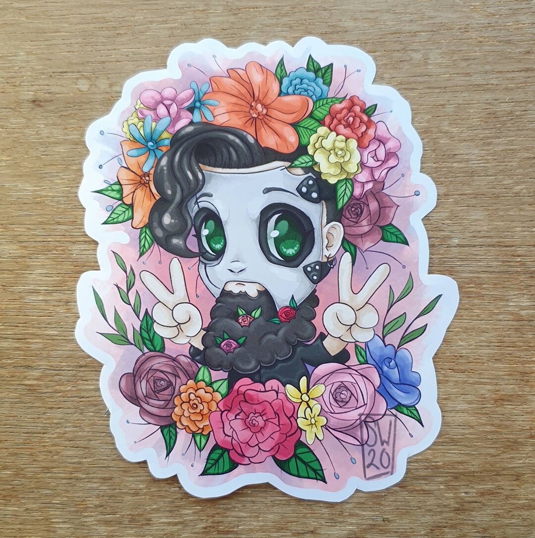 Jim Root Slipknot Flower Crown Sticker Slipknot Cute - Etsy