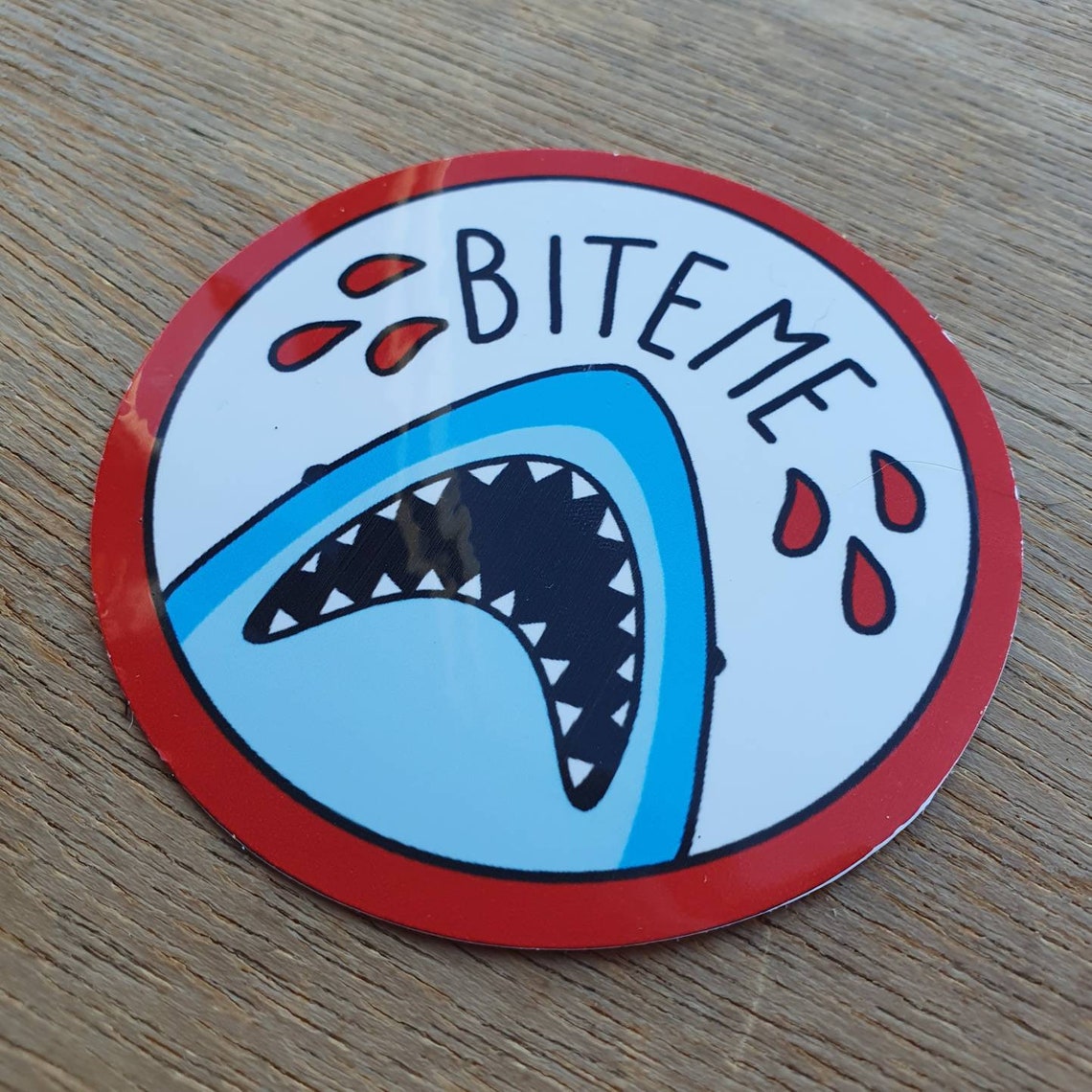 Bite Me Sticker Decal Jaws Shark Homemade Handmade Diy - Etsy