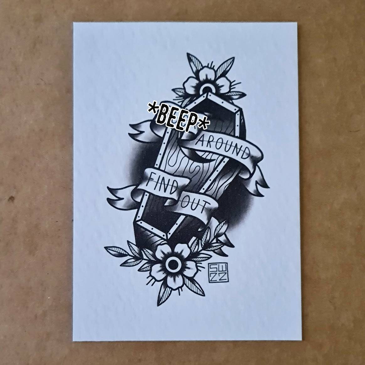 Traditional Coffin Tattoo Designs