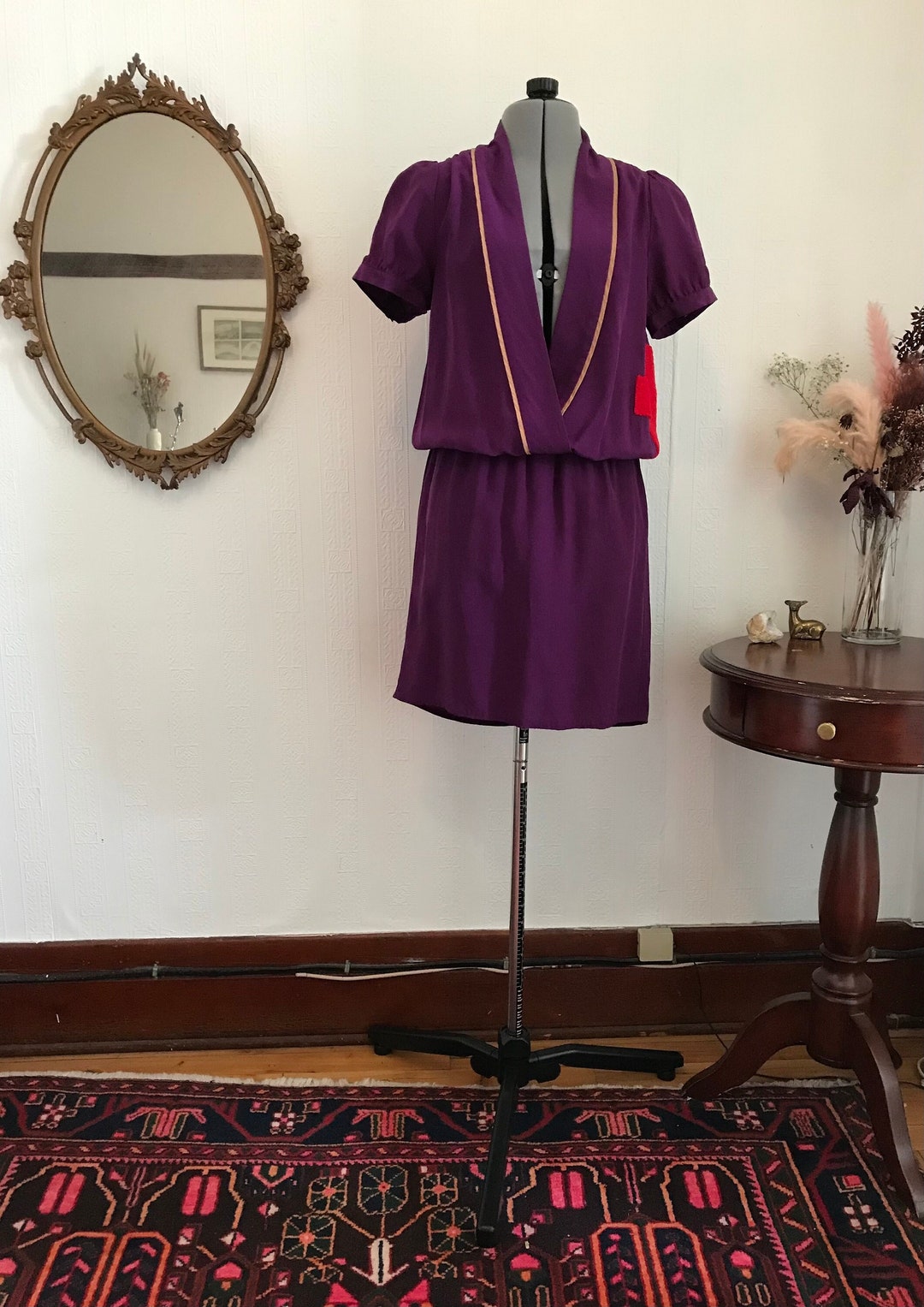 2000s Stewardess-style Silk Dress by Laundry Industry, XS/S (petite) - Etsy