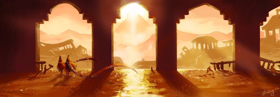 Journey Print : Game Thatgamecompany Sunset - Etsy