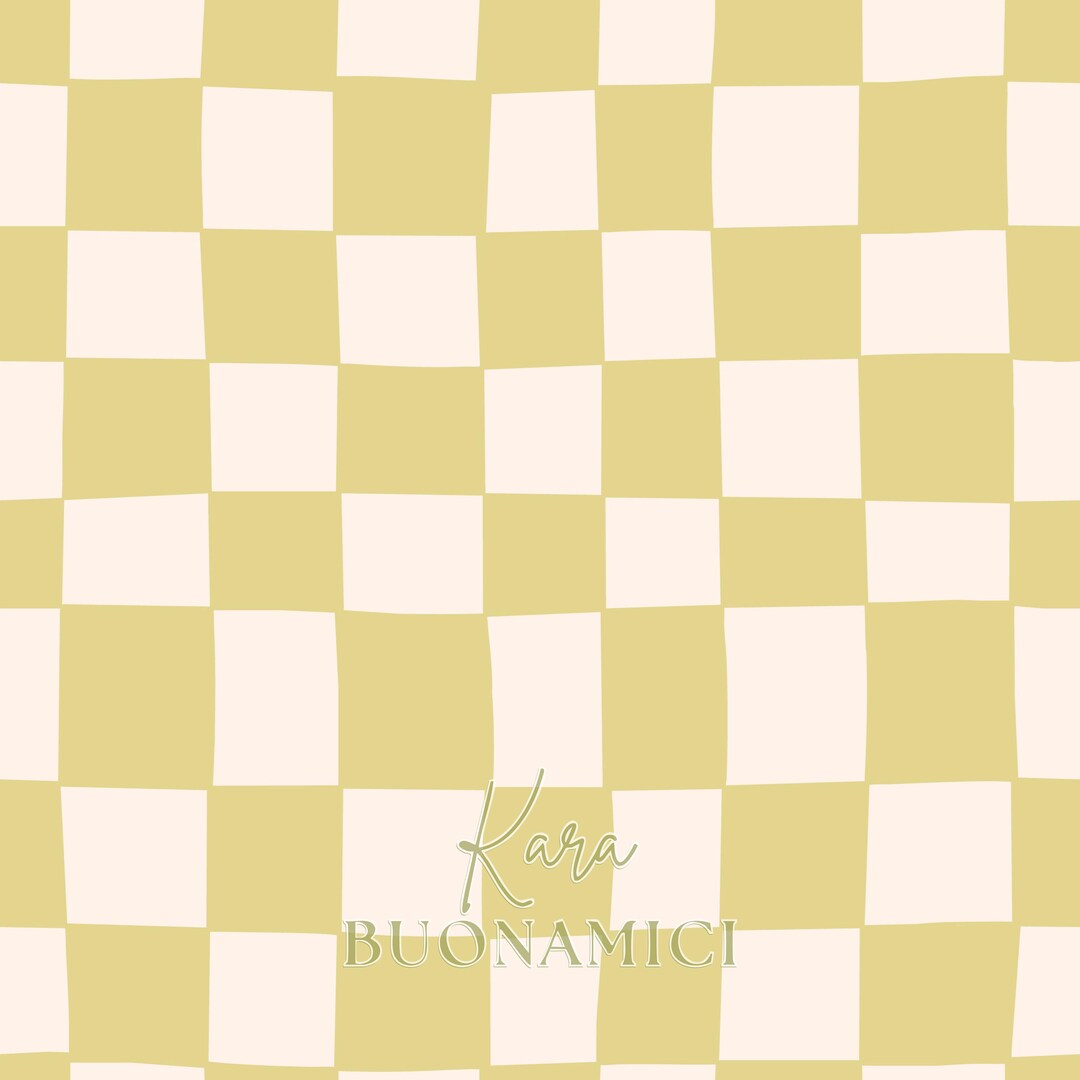 Organic Yellow Checkered Repeat Pattern JPG | Digital Download ...