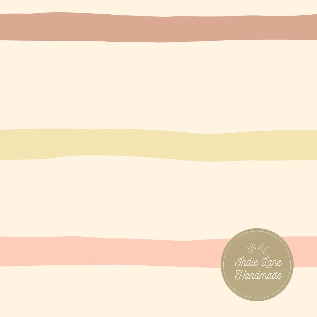 Hand-drawn Pink Cream Stripe Seamless Repeat Pattern JPG | Digital ...