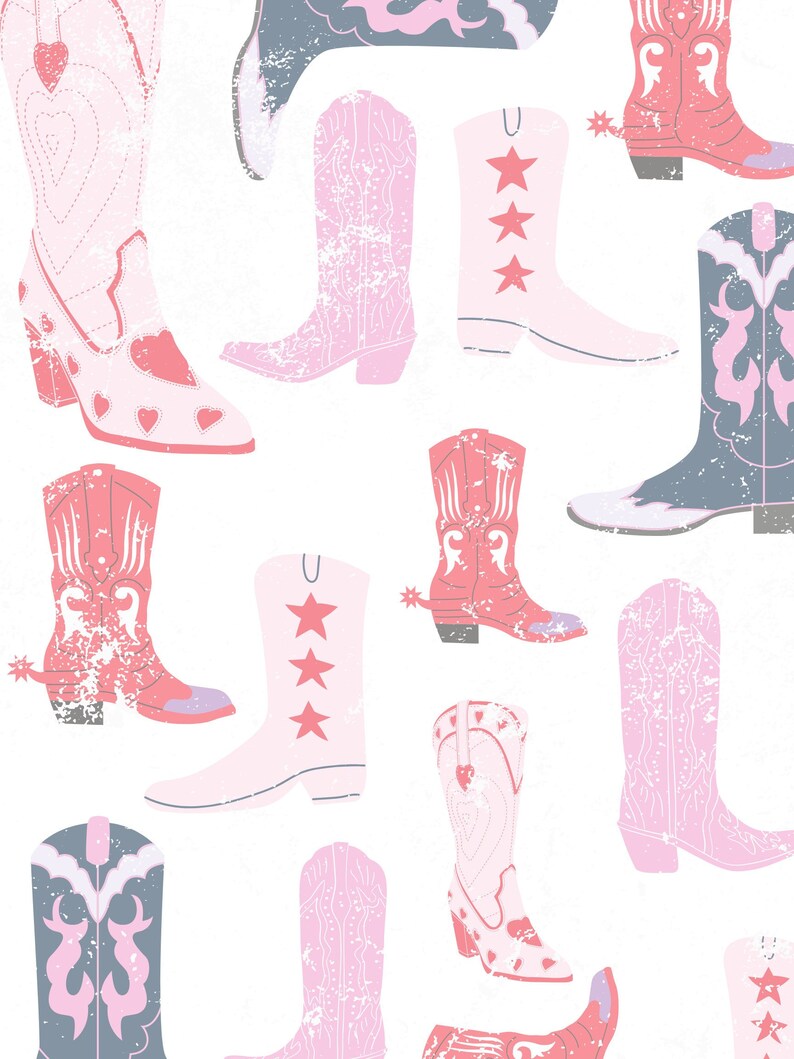 Cowboy Boot Digital Print - Etsy
