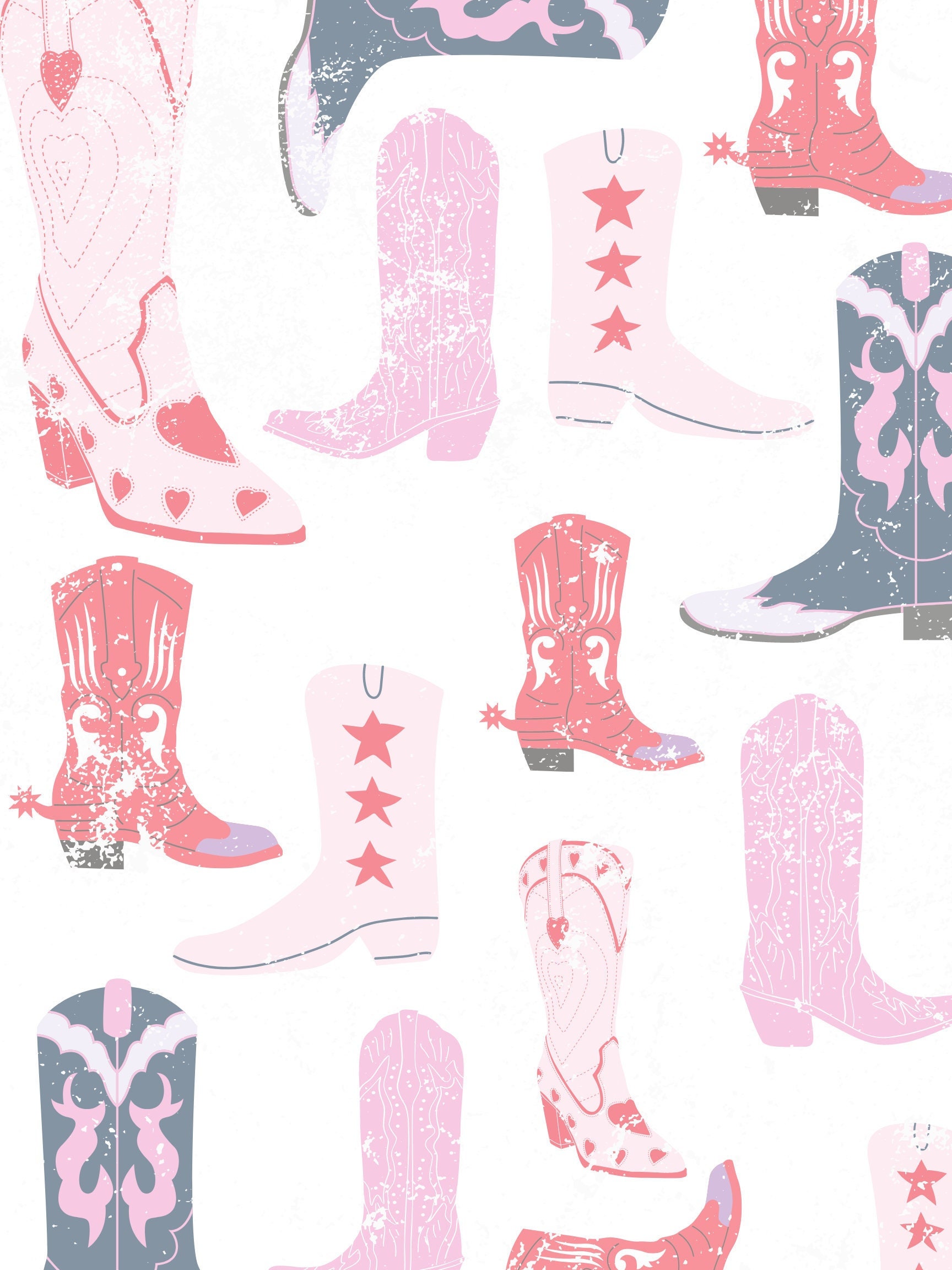 Cowboy Boot Digital Print - Etsy