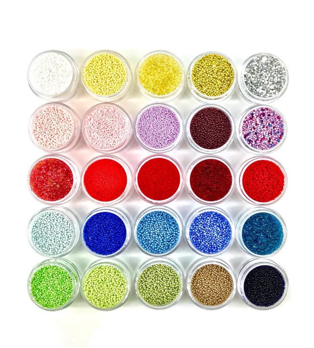 Microbeads Set 25 Colors Assortment No Holes 0.2mm - 1.2mm -caviar ...