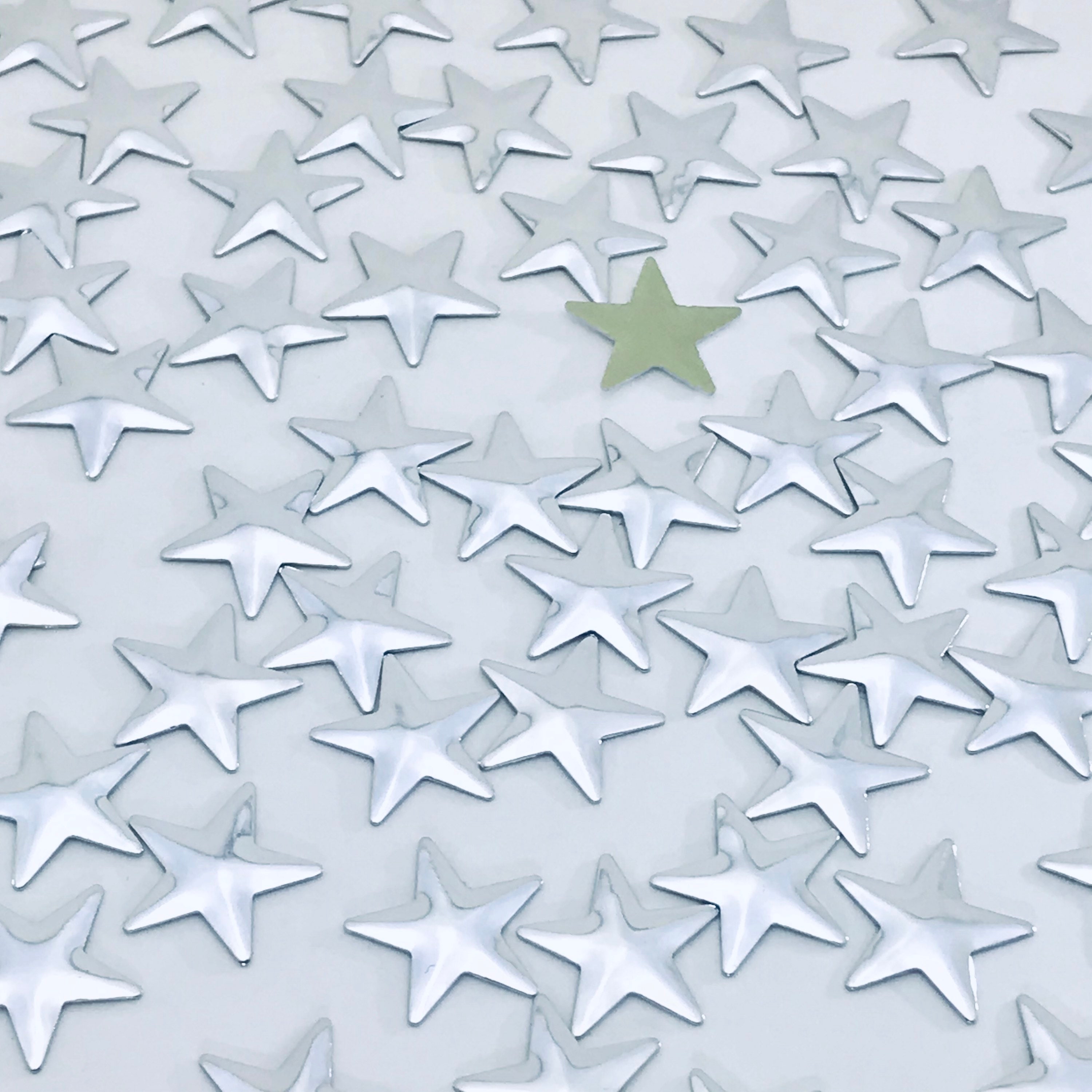 Silver Star Shaped Hotfix Nailhead / Available Sizes 5mm, 10mm, 13mm ...