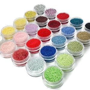 Microbeads Set 25 Colors Assortment No Holes 0.2mm - 1.2mm -caviar ...