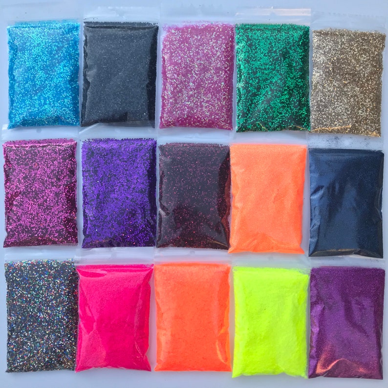 Glitter Mystery Box 18 Colors Extra Fine Chunky Glitter Etsy