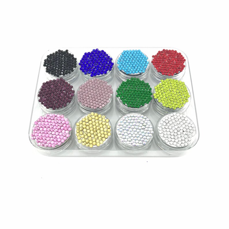 Hotfix Rhinestone Set 12 Color Assortment Size 1.7mm 2.2mm - Etsy
