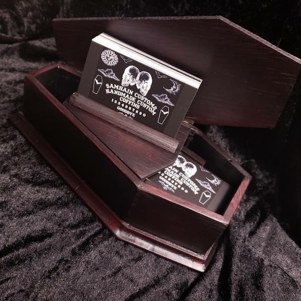 Desk Coffin Business Card Holder - Etsy