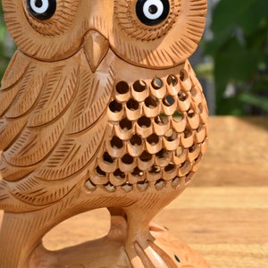 Beautiful Wooden Hand Carved Good Luck Symbol Owl - Etsy UK