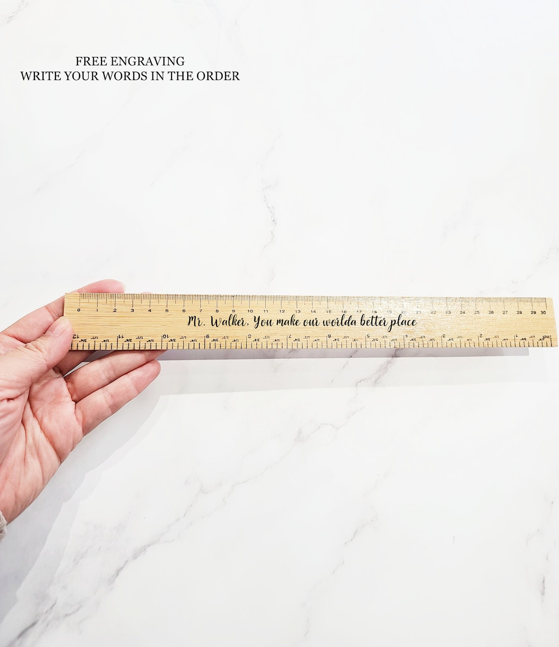 Engraved Bamboo Ruler Bamboo Rulerteacher Gifts Gift Idea - Etsy