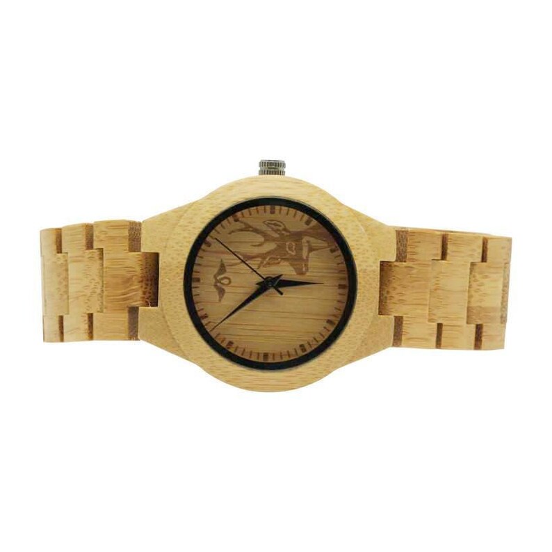 Engraved Couple Bamboo Womens Watch With Bamboo Bracelet and - Etsy
