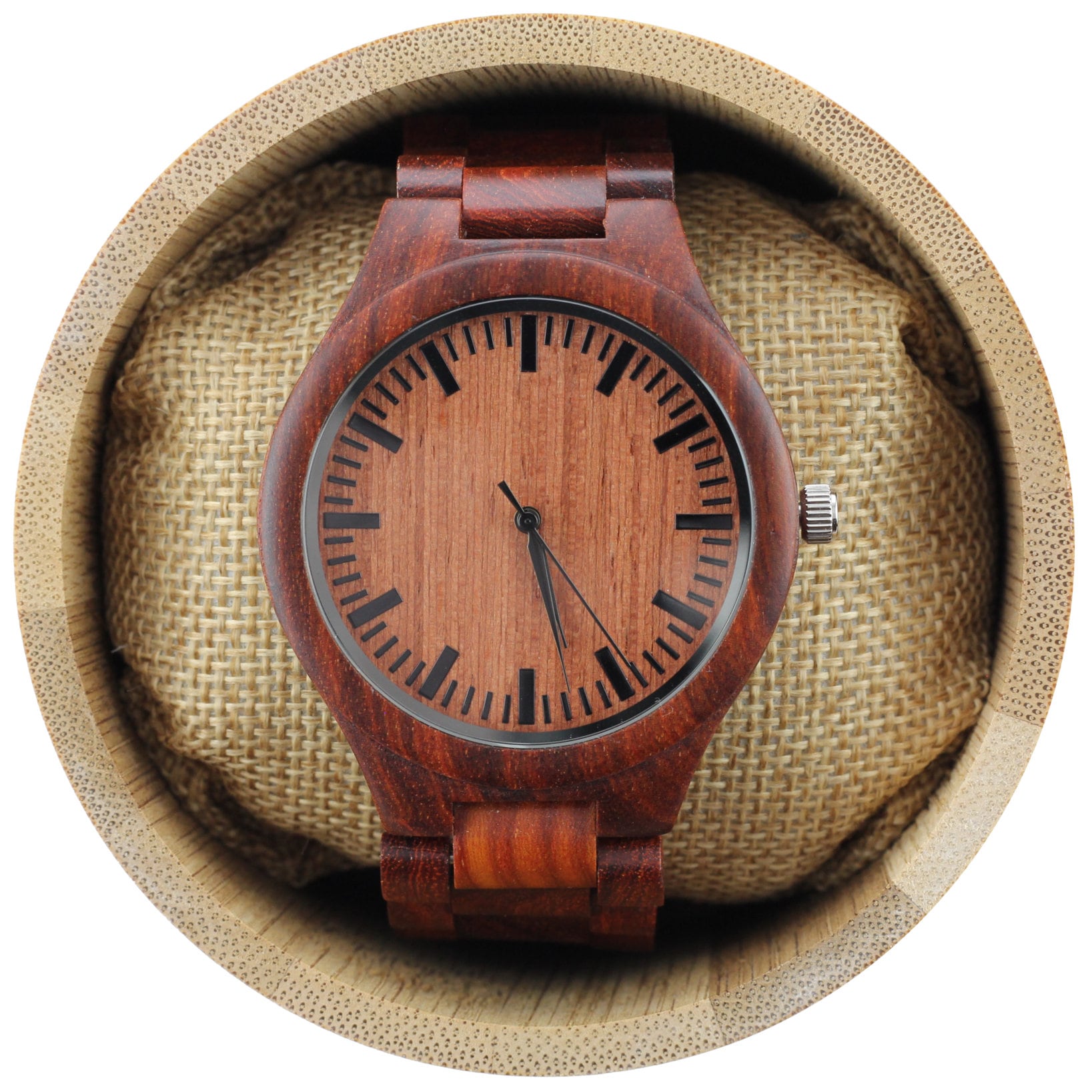 Engraved Red Sandalwood Mens Watch With Red Sandalwood Band | Etsy