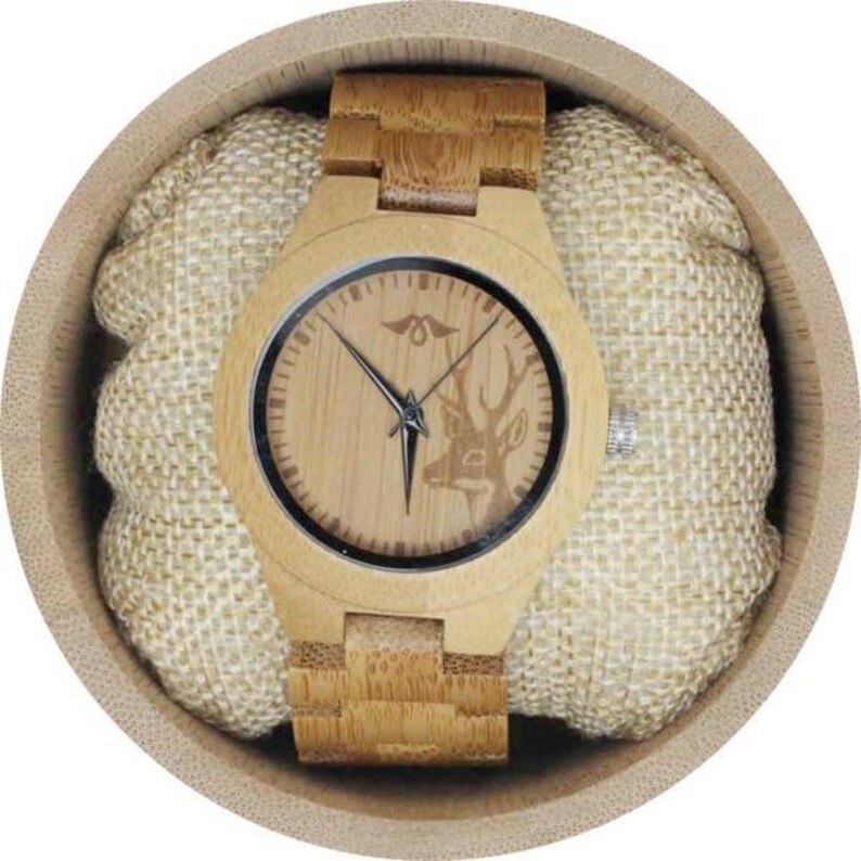 Engraved Couple Bamboo Womens Watch With Bamboo Bracelet and - Etsy