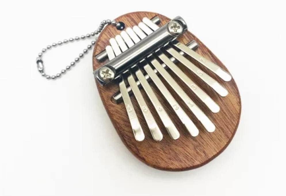 Engraved Mini Wood Kalimba, Single Color Flatboard Wooden 8 Keys Mini ...