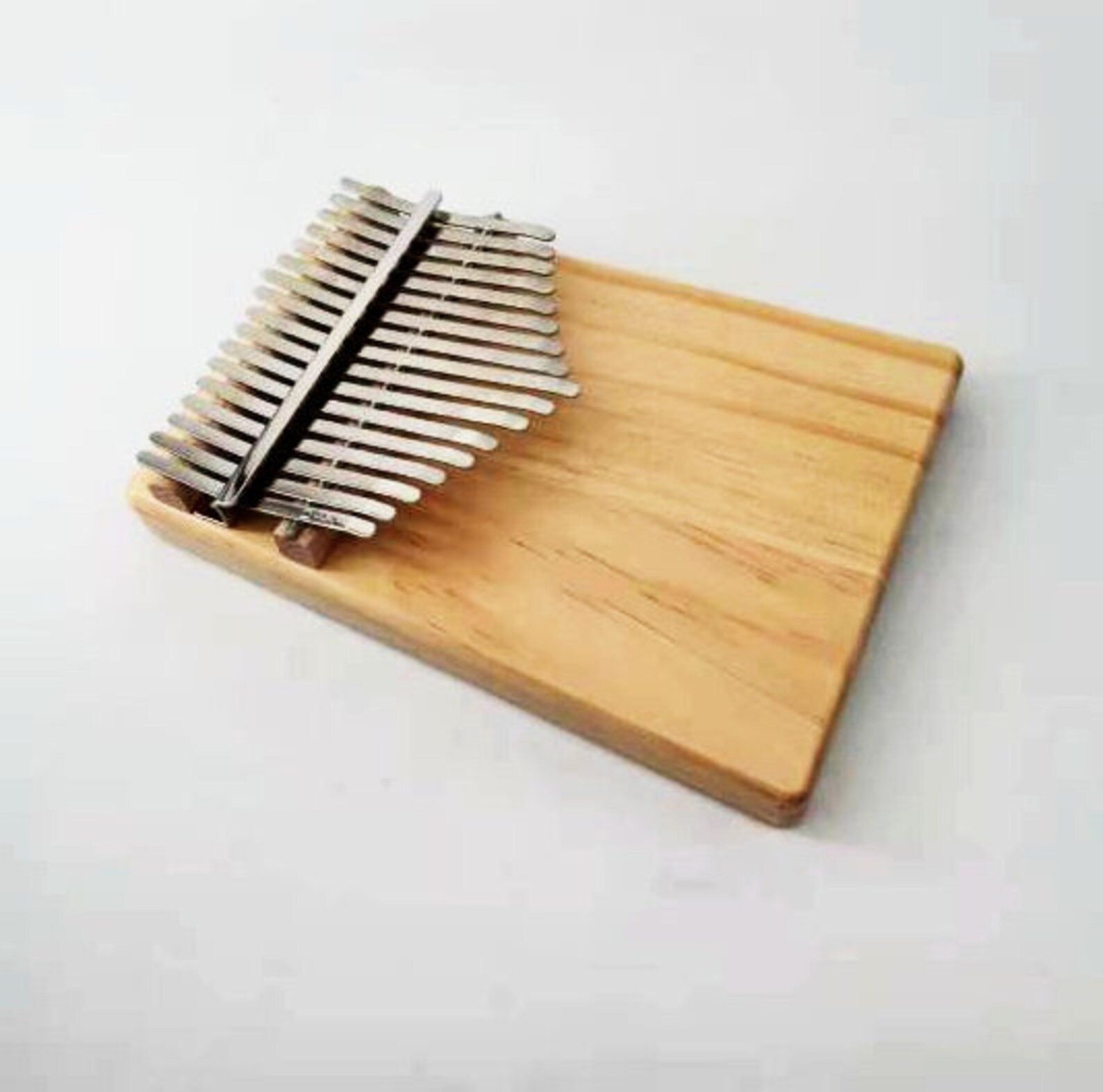 Engraved Wood Kalimba, Single Color Flatboard Wooden 17 Keys Kalimba ...
