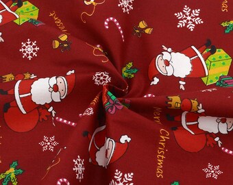 Santa Claus Fabric - Etsy