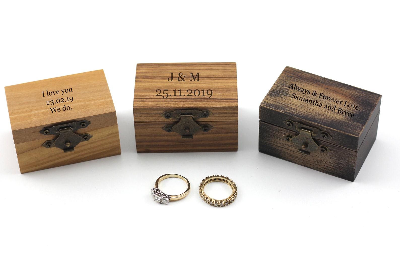 Personalized Ring Box Custom Wood Ring Box Ring Bearer Box - Etsy