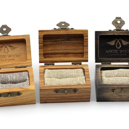 Engraved Wood Ring Box Personalized Wedding Ring Box Custom - Etsy