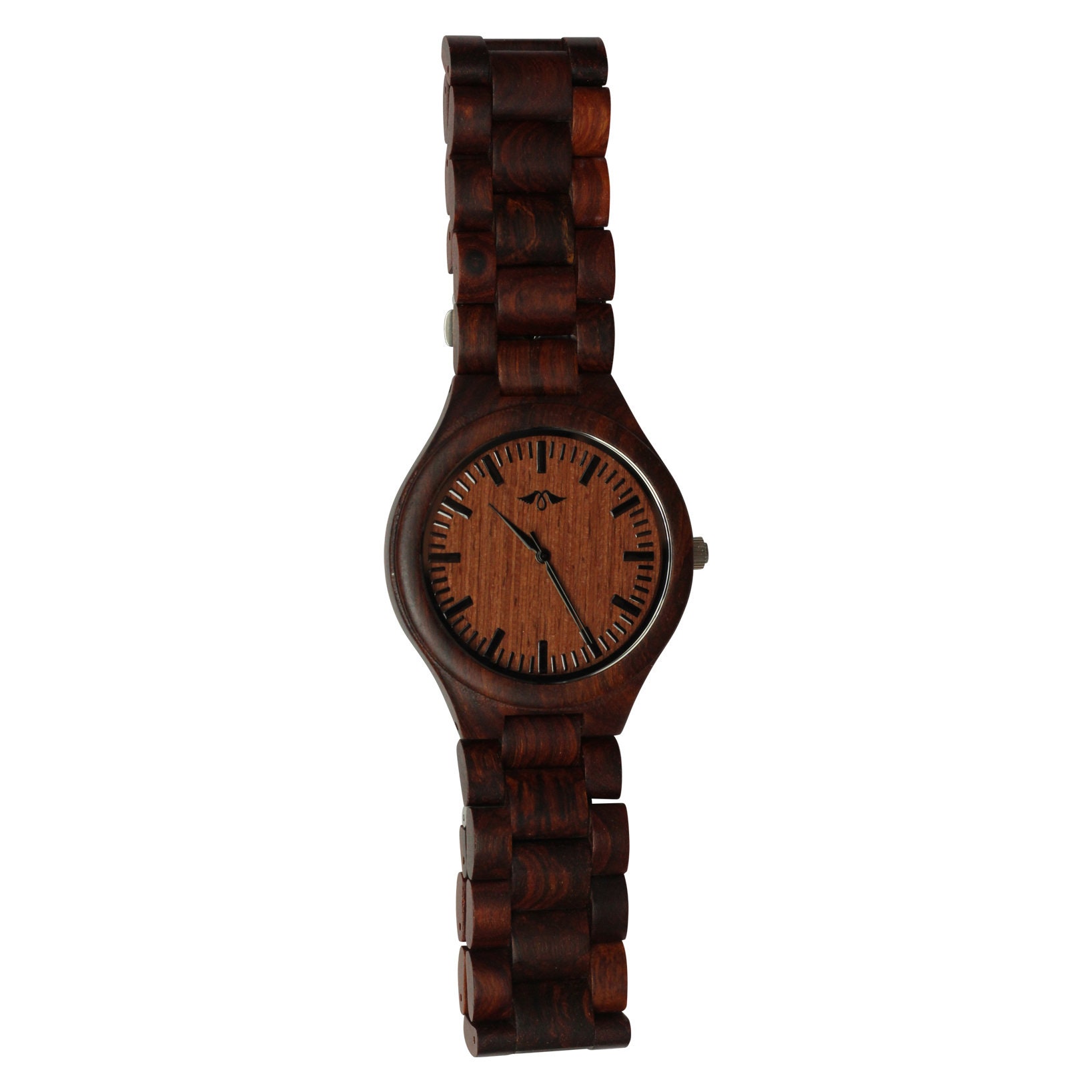 Engraved Red Sandalwood Mens Watch With Red Sandalwood Band | Etsy