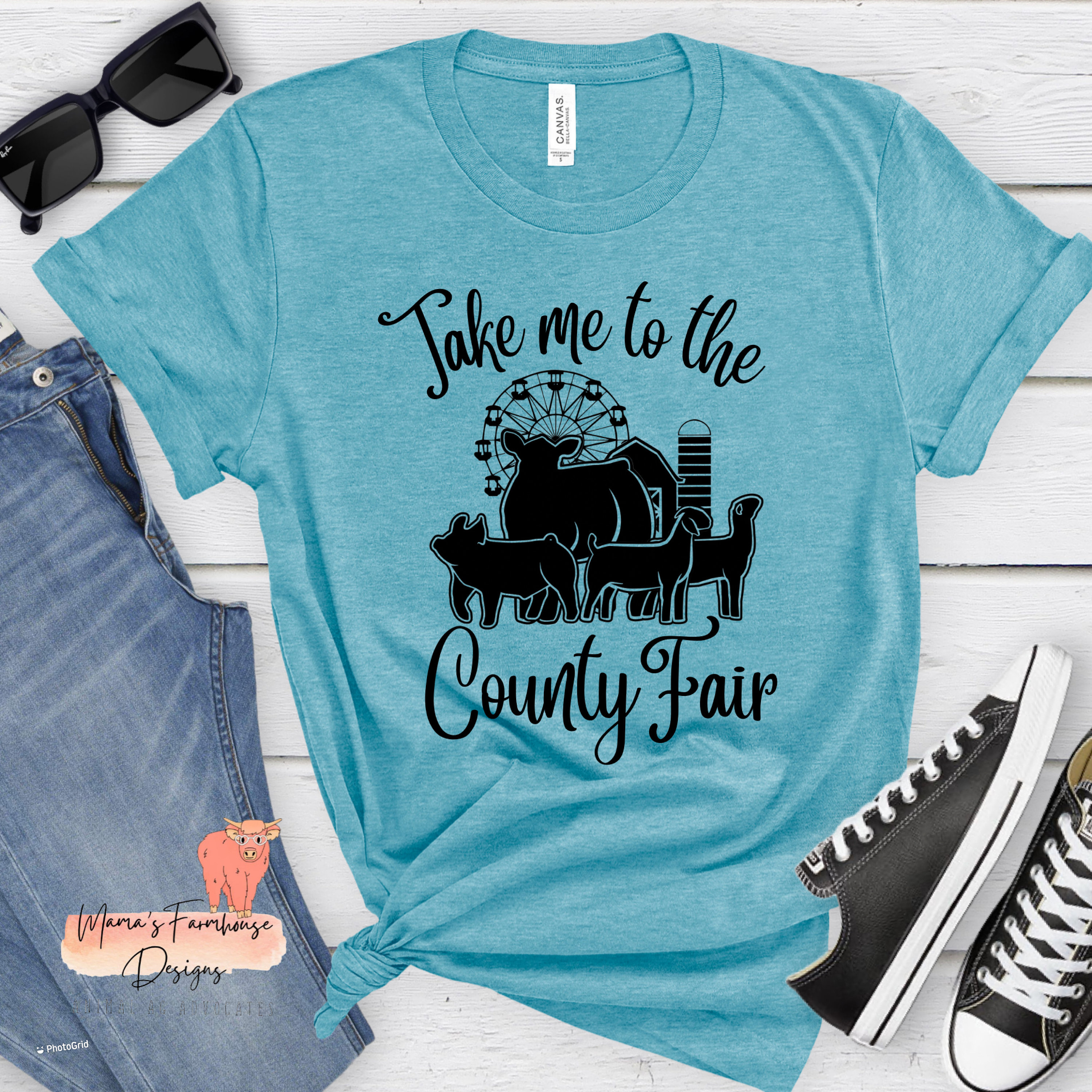 Take Me to the County Fair Tee - Shirt - Gift - Show Cattle - Show Pig ...