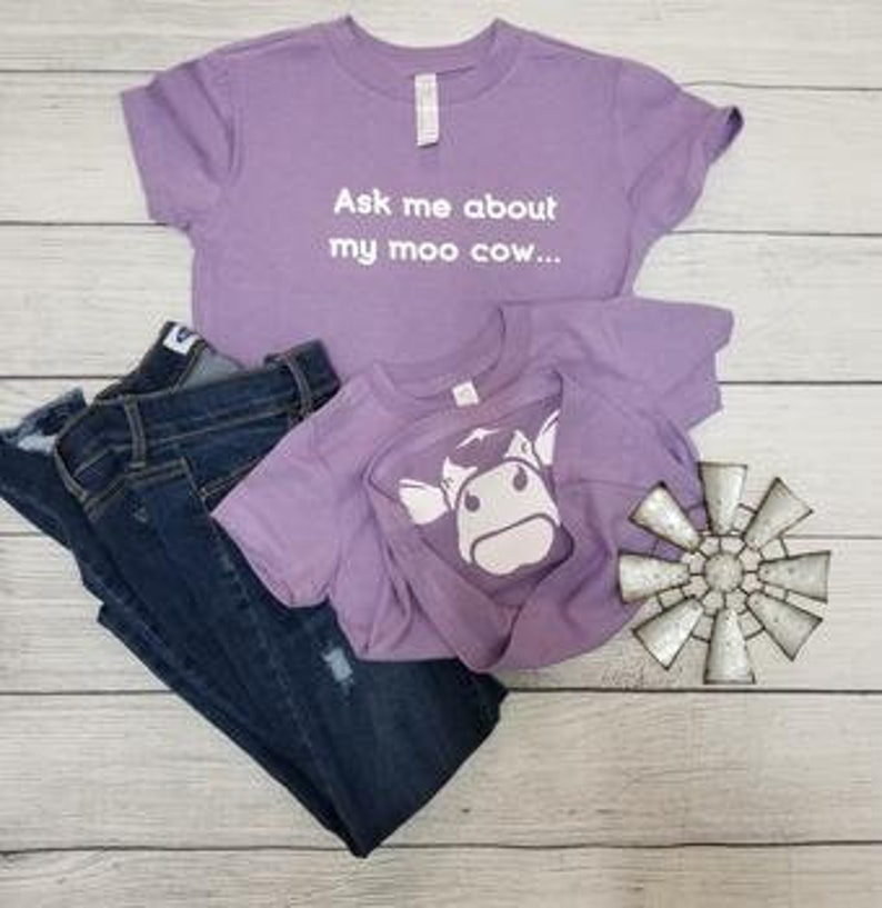 Ask Me About My Moo Cow Shirt Child Kid T-shirt Farm - Etsy