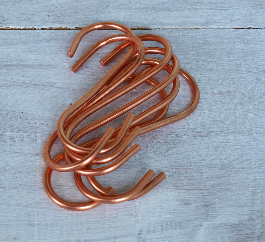 Set of 12 Copper S Hooks, Home Decor, Kitchen,garden - Etsy