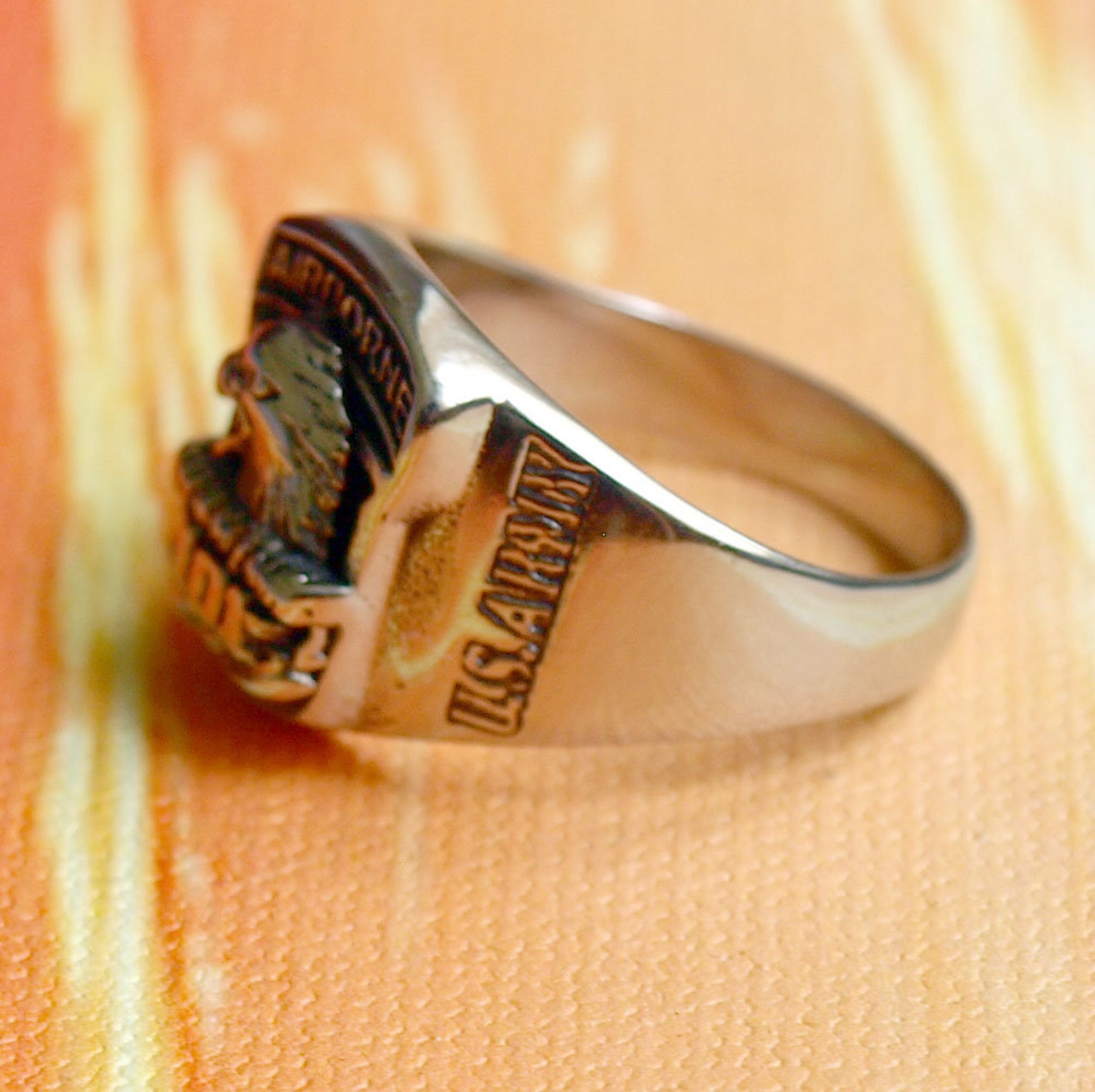 US Army Men Ring Signet 101st Airborne Division Troopers Soldiers Eagle ...